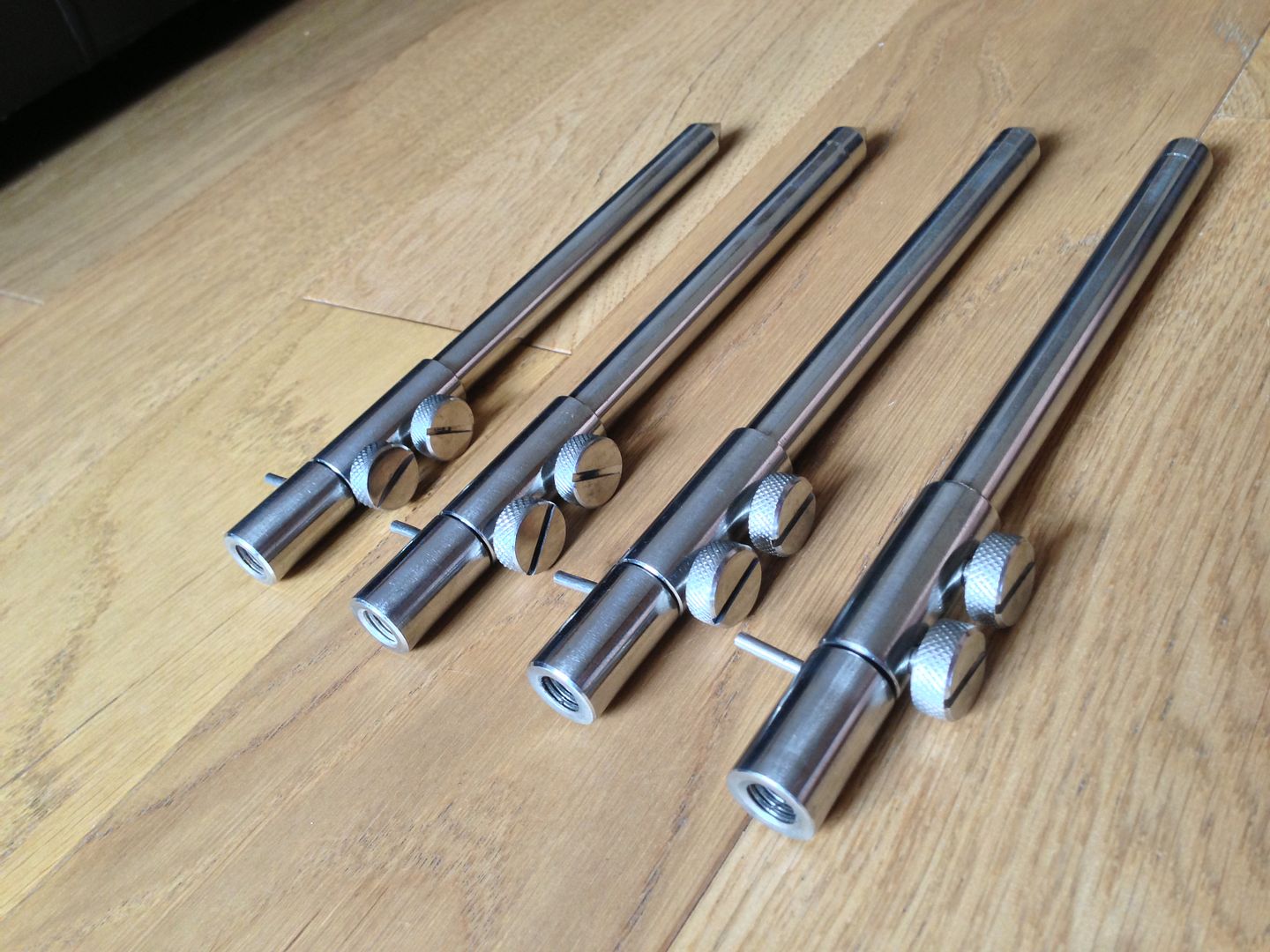 4 Stainless Steel Short Carp Fishing Bank Sticks 20-30cm 8" - 12 ...