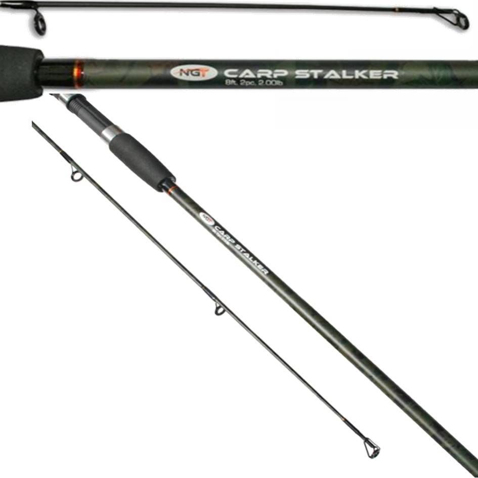 1 X NGT CARP FISHING STALKER CAMO ROD 2PC 8FT 2LB TC STALKING CARP ROD ...