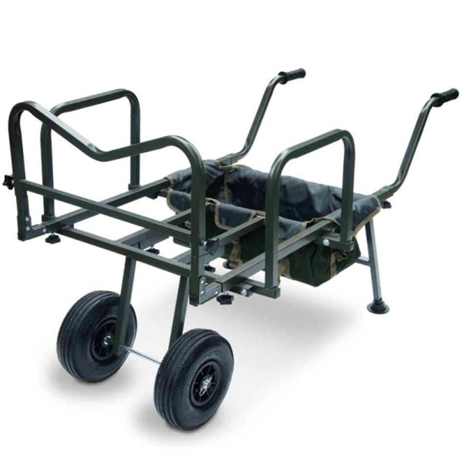 NEW NGT DYNAMIC CARP FISHING BARROW TROLLEY DOUBLE WHEELED COARSE ...
