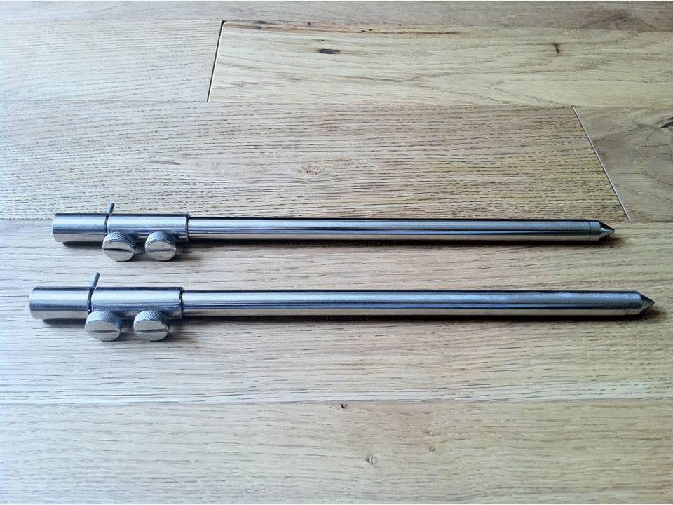 2 x New Stainless Steel Bank Sticks 30-50cm Carp Tackle 7625906593338 ...